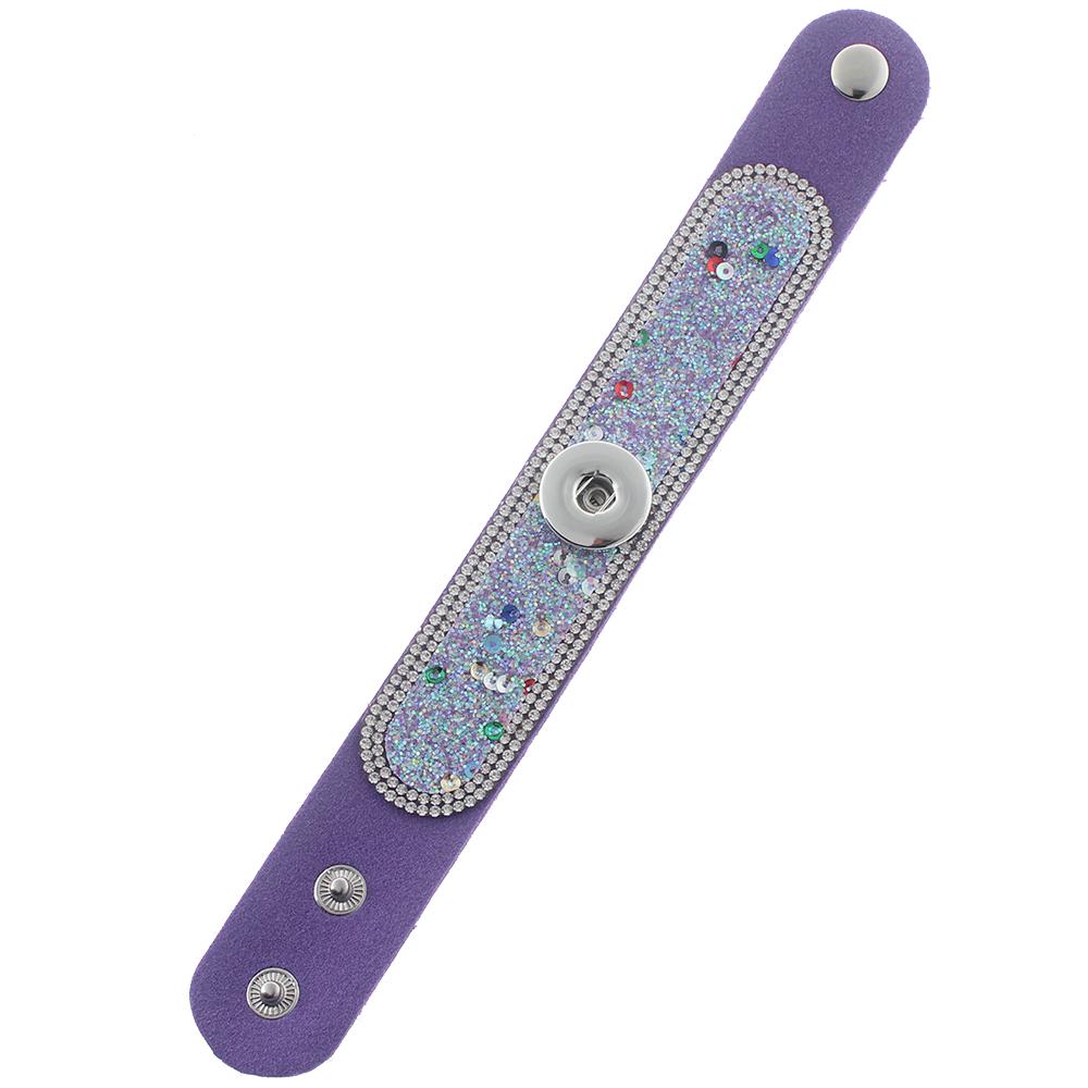 20MM Leather bracelet Snap Bracelet Jewelry